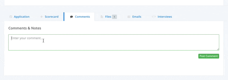 Improving Application Comments During Recruiting
