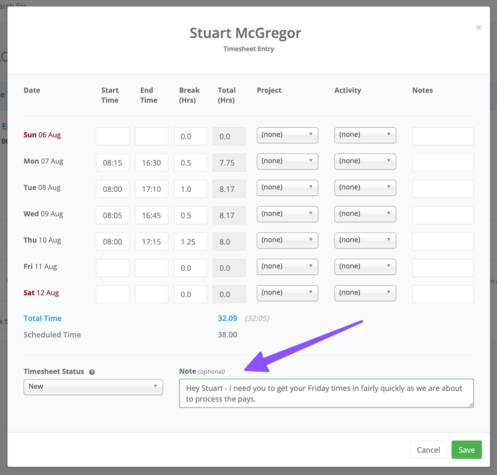 Employee Timesheet Approvals